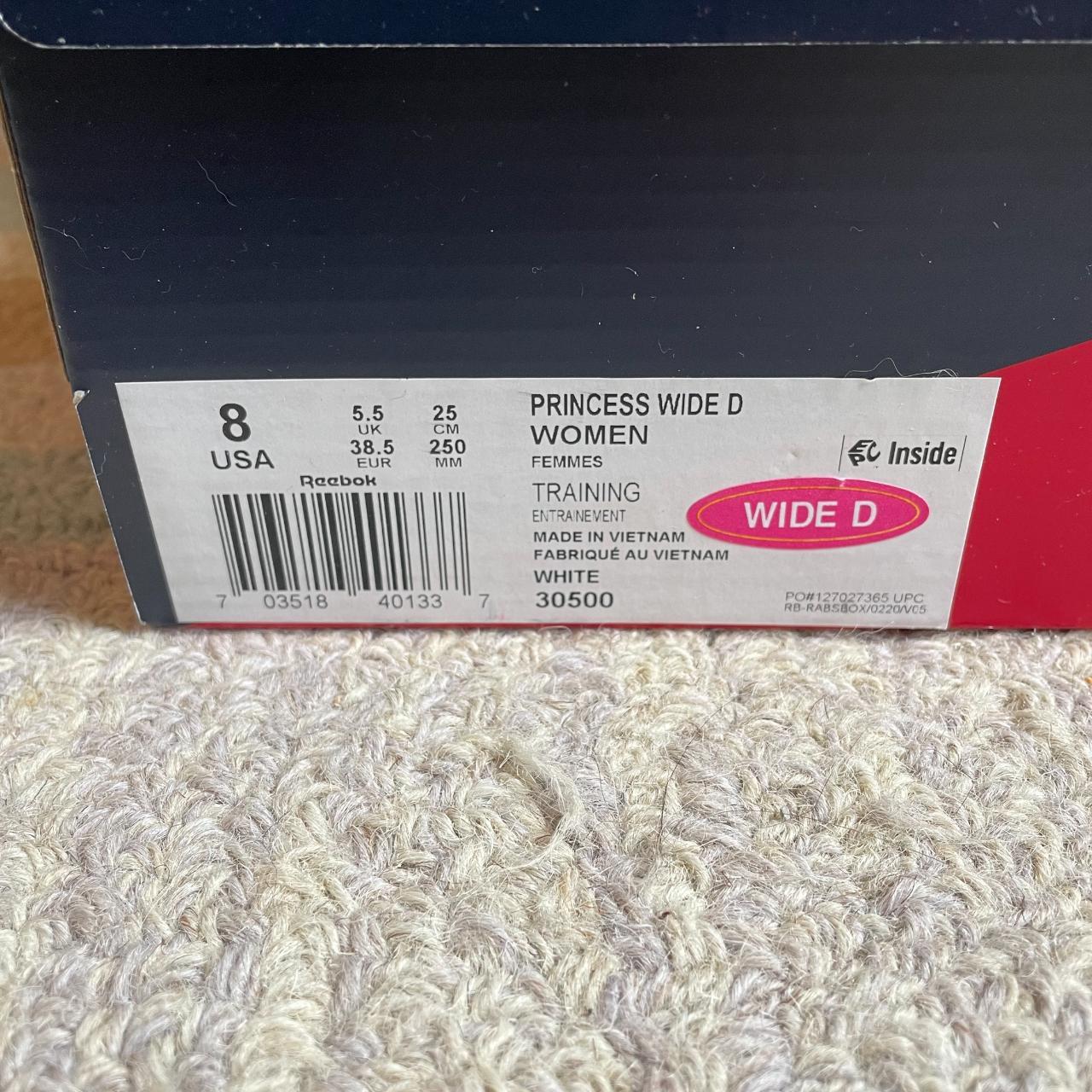 Reebok Princess Trainer Color: White Size: 8 Wide... - Depop