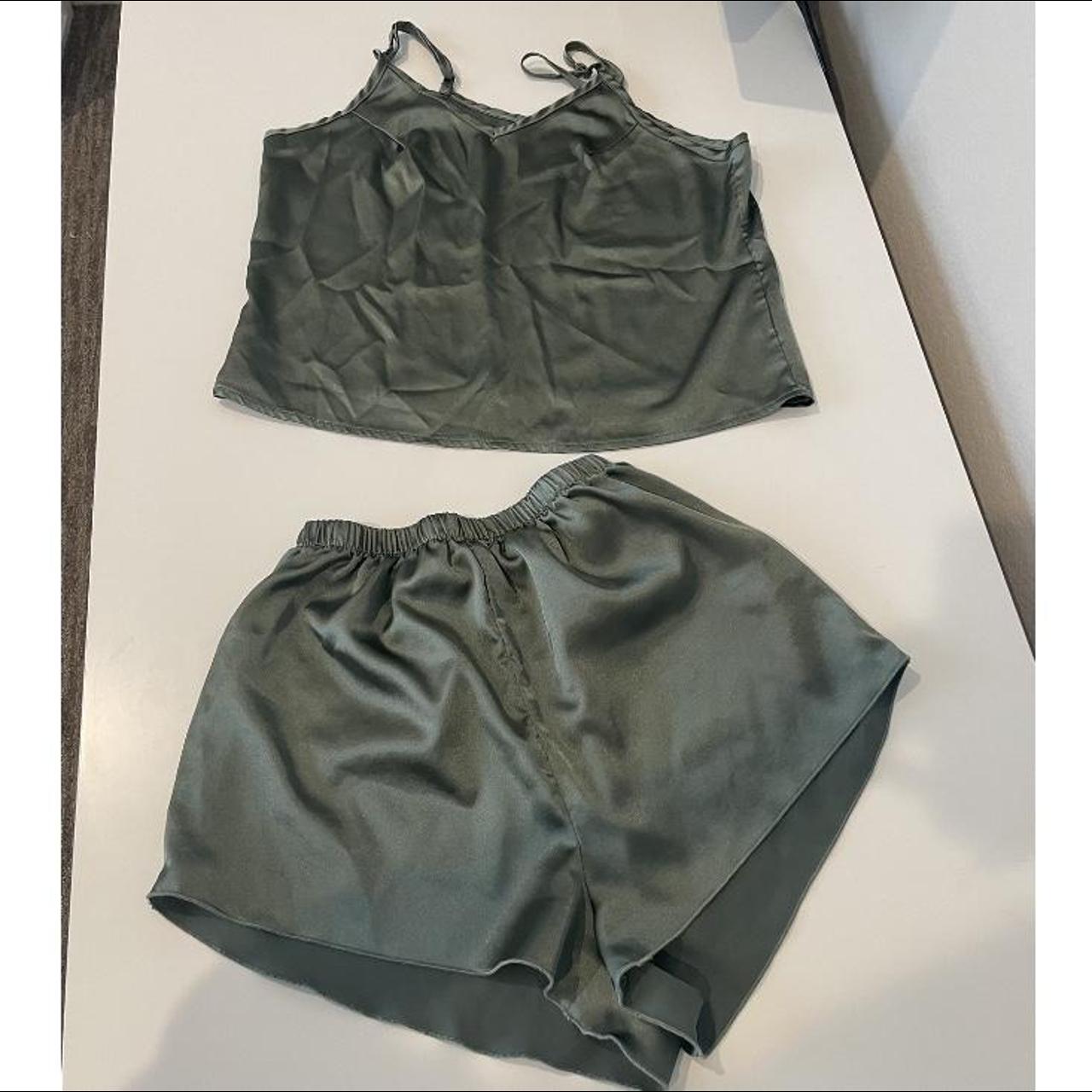 -Shein green matching set with adjustable... - Depop