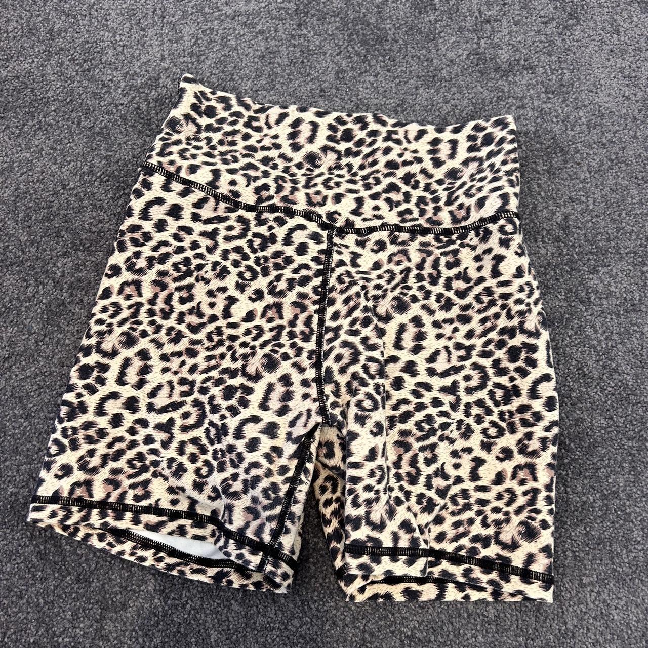 Muscle nation leopard print scrunch bum shorts Size... - Depop