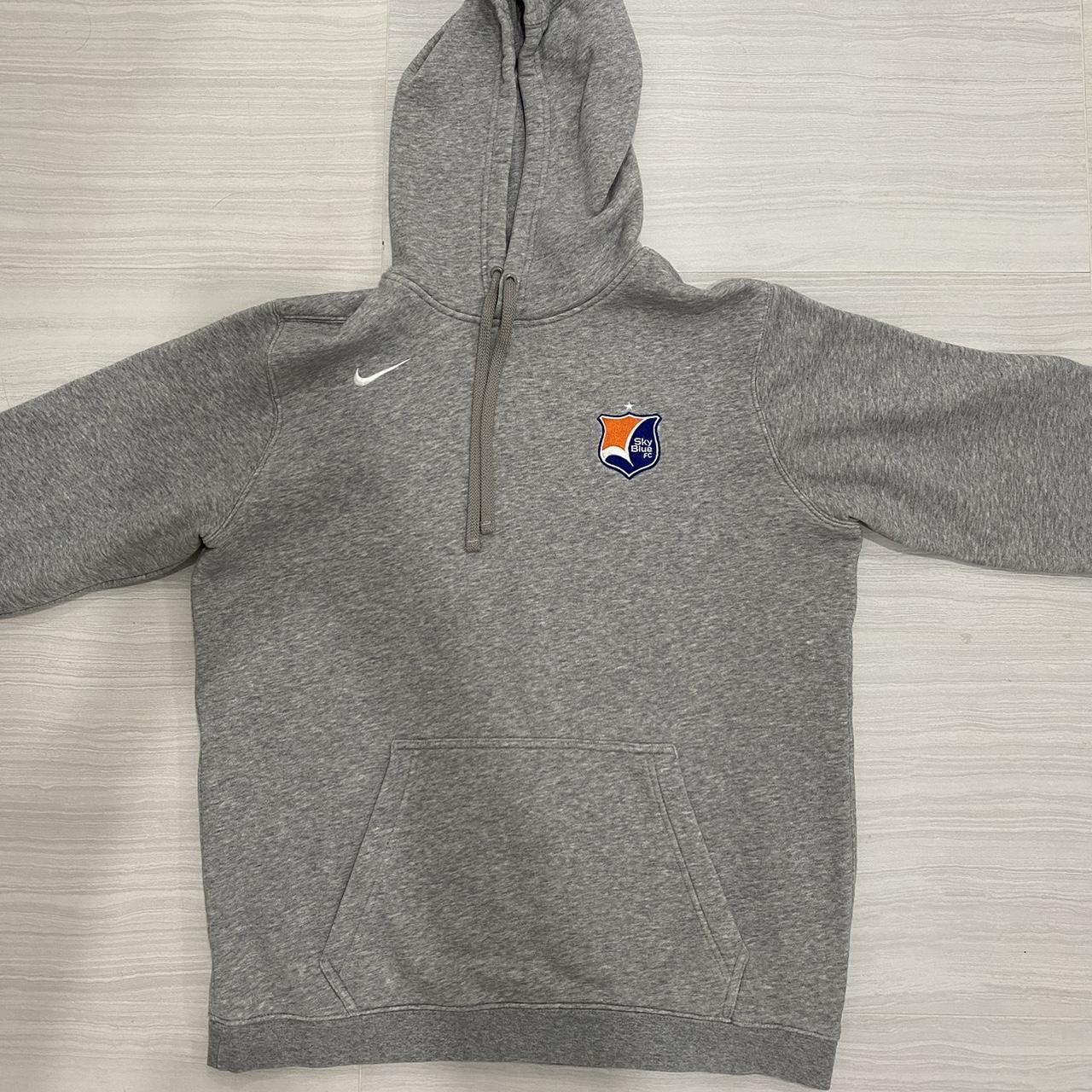 y2k gray Nike hoodie size medium #nike #grayhoodie... - Depop