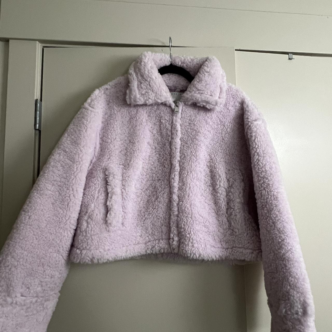 Lilac Teddy Jacket - Depop
