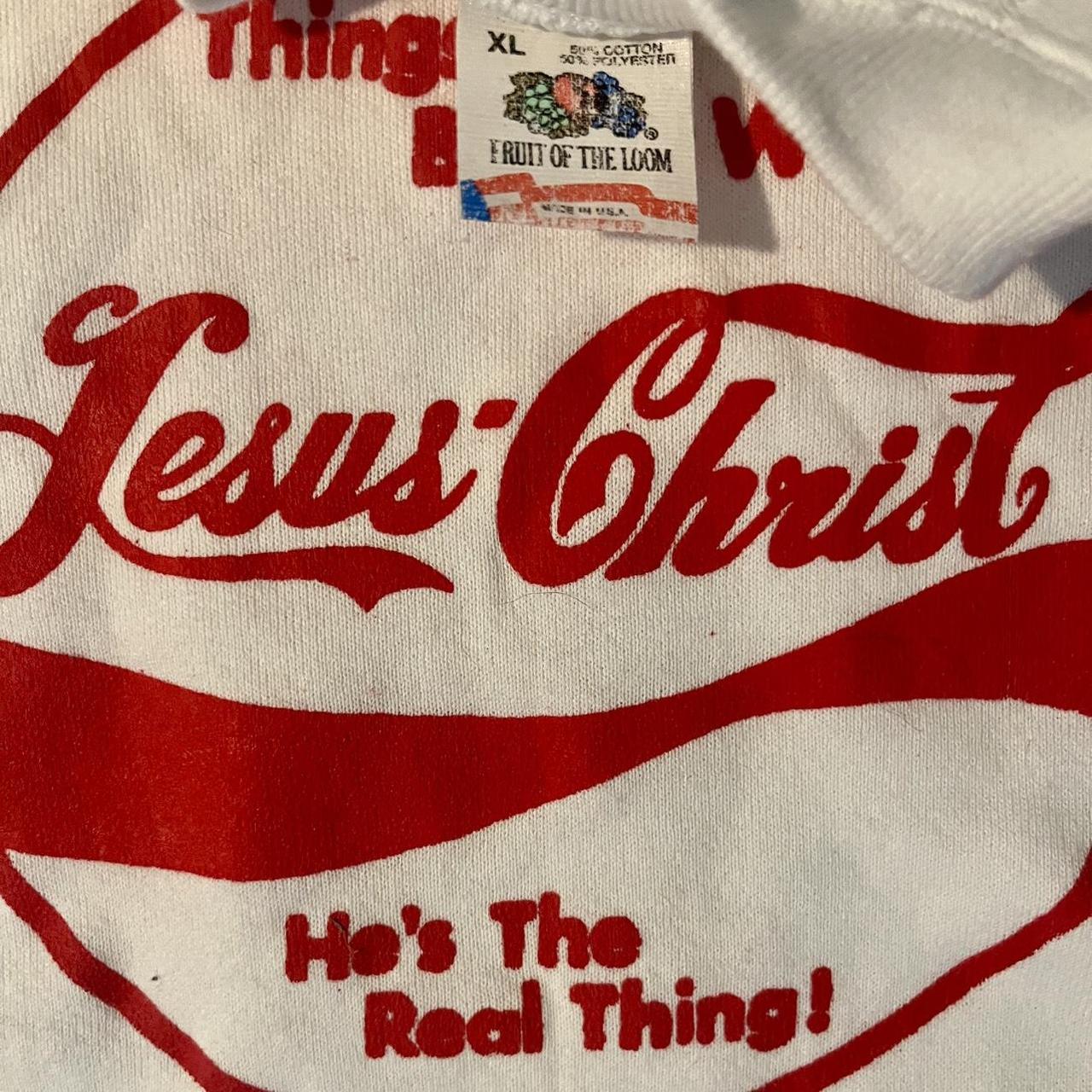 80s Jesus Christ Coca Cola Sweatshirt #vintage #80s... | Depop