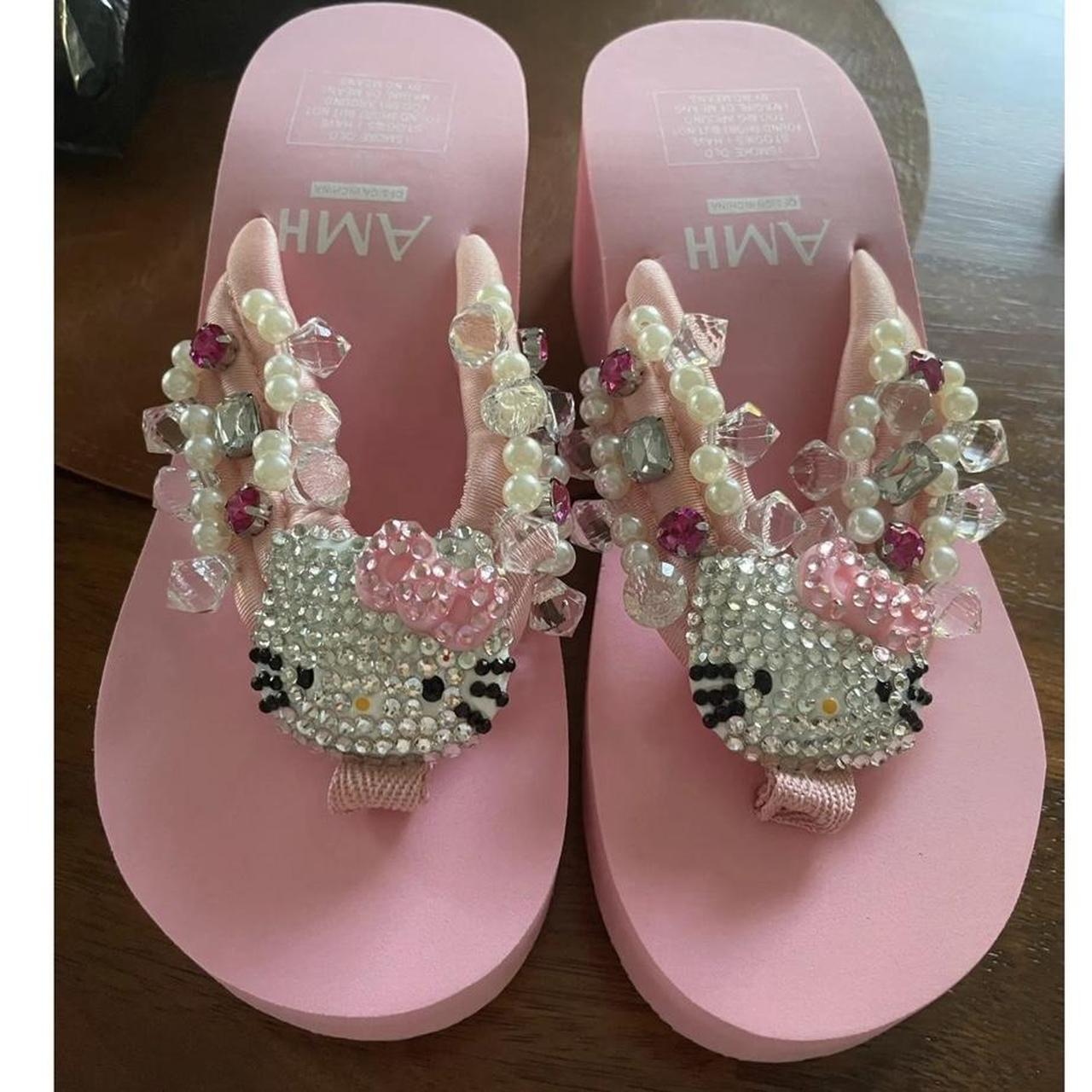 Y2K Hello kitty platform slippers Size 39 - Depop
