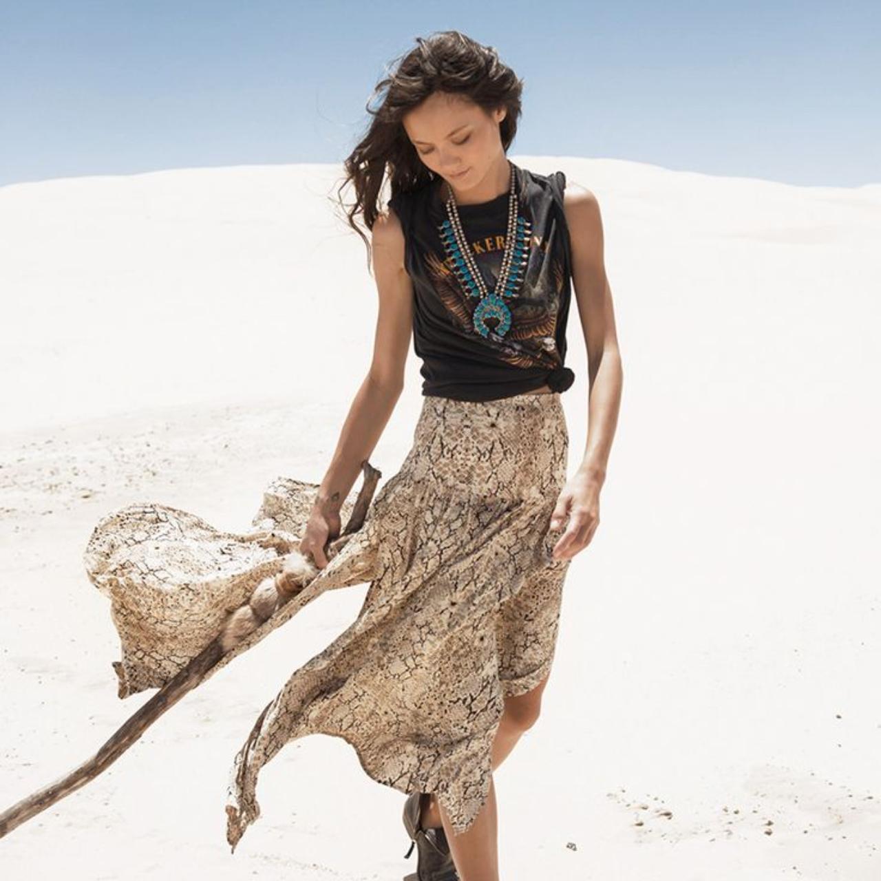 Spell Aloha Python Split Skirt Size Small In... - Depop