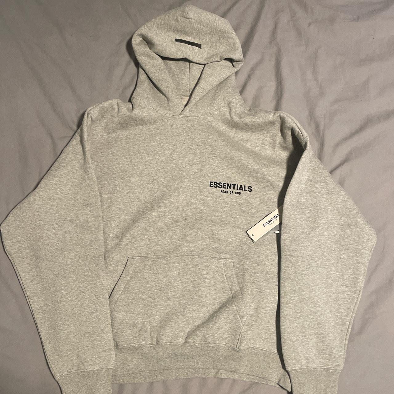 Vintage FEAR OF GOD grey essentials hoodie Brand... - Depop