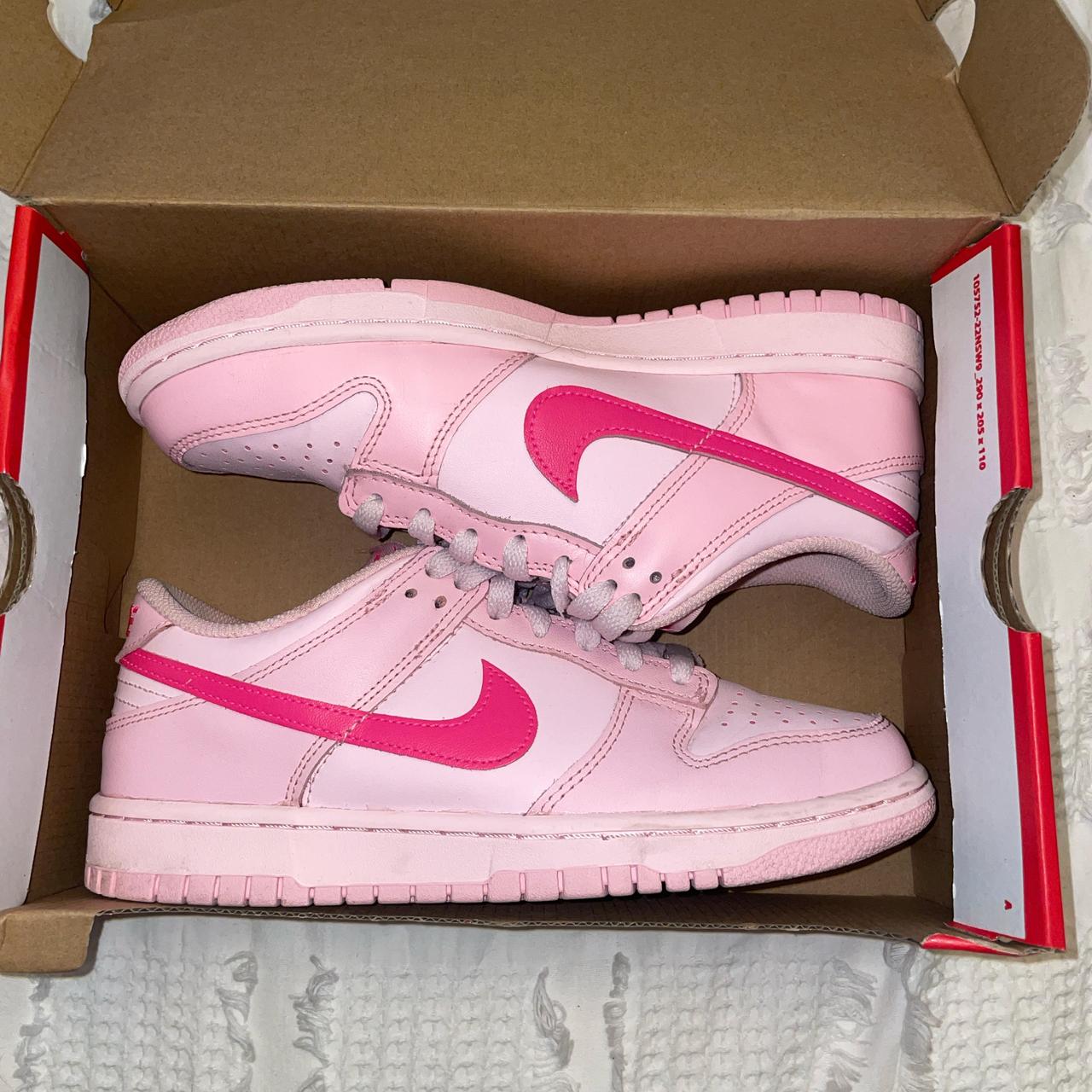 NIKE TRIPLE PINK DUNKS so nice and so comfy worn... - Depop