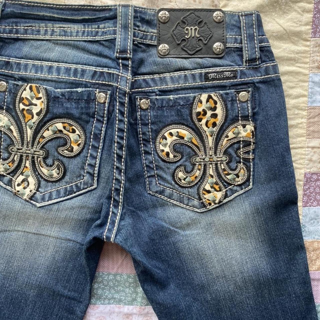 Cheetah print miss me bootcut jeans 🥵 Vintage y2k... - Depop