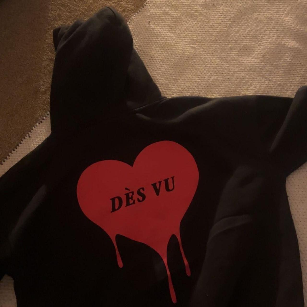 black des vu valentines collection hoodie size xxs... - Depop