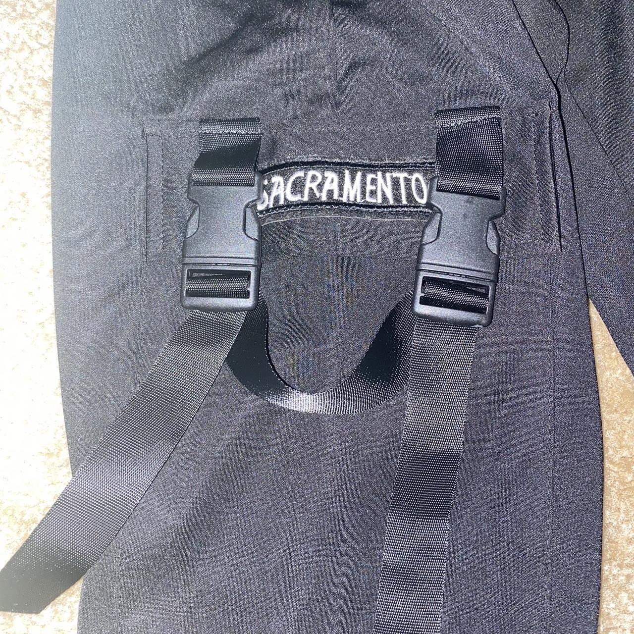 Techwear Pants Black tech wear pants with buckles... - Depop