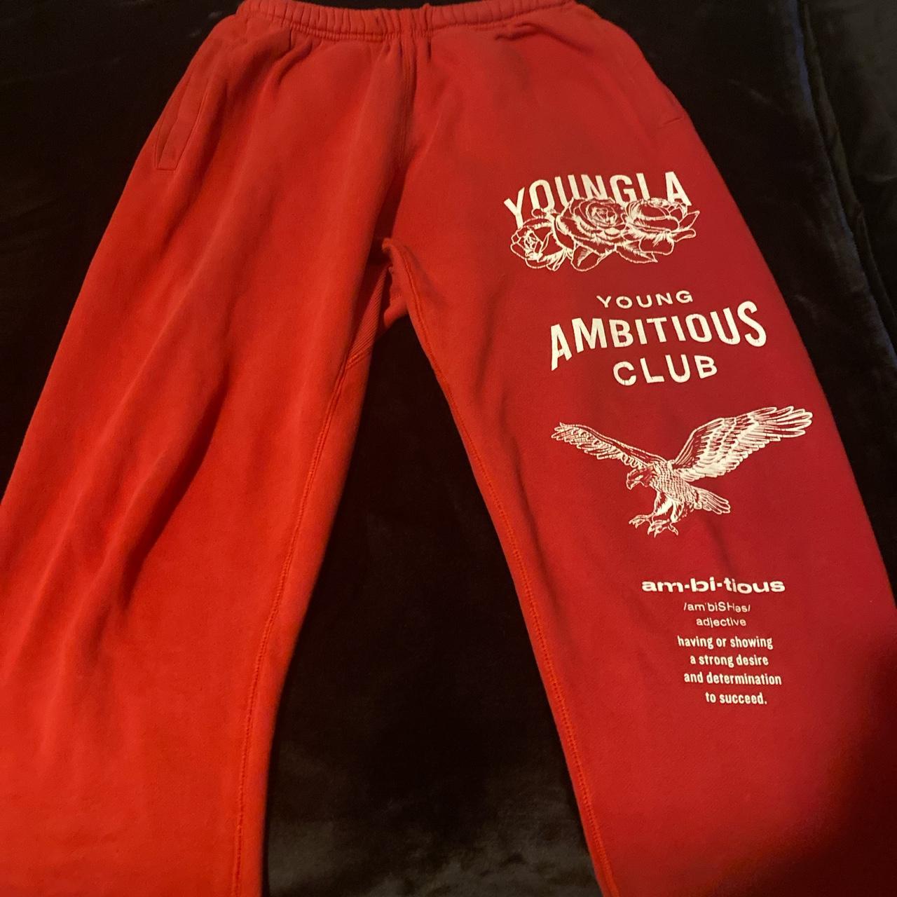 youngla immortal joggers small stains on the back - Depop