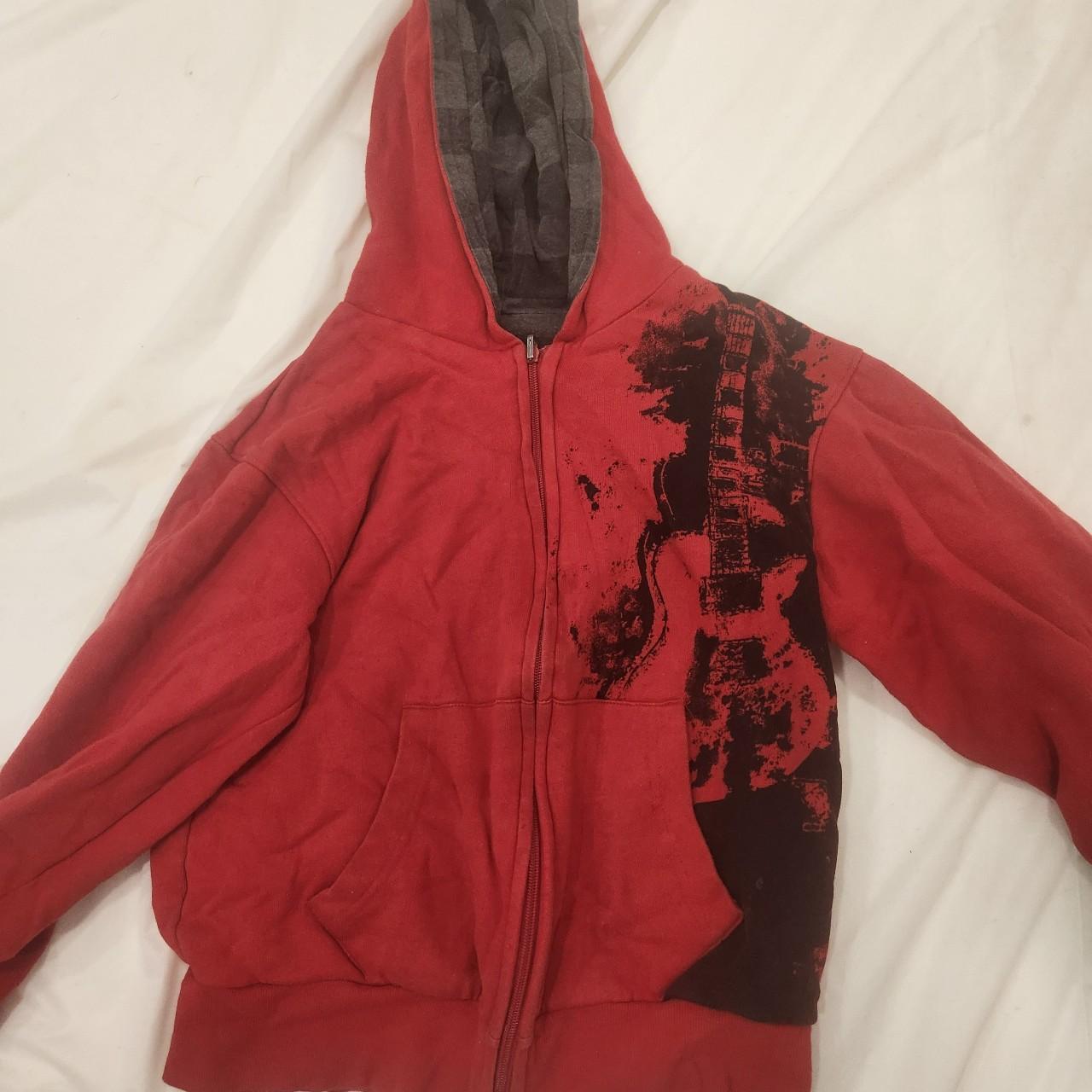 Reversible Vintage y2k zipup hoodie. Crazy y2k... - Depop