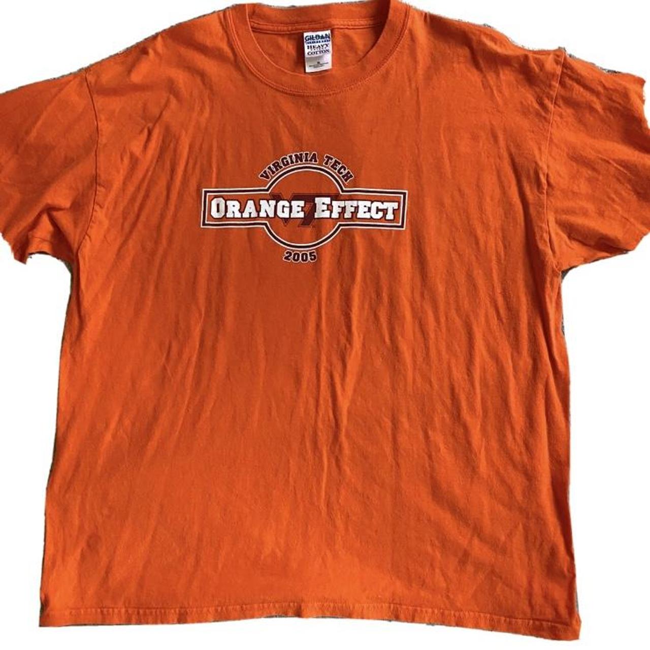 Orange Effect Virginia Tech Orange T-Shirt. Year:... - Depop