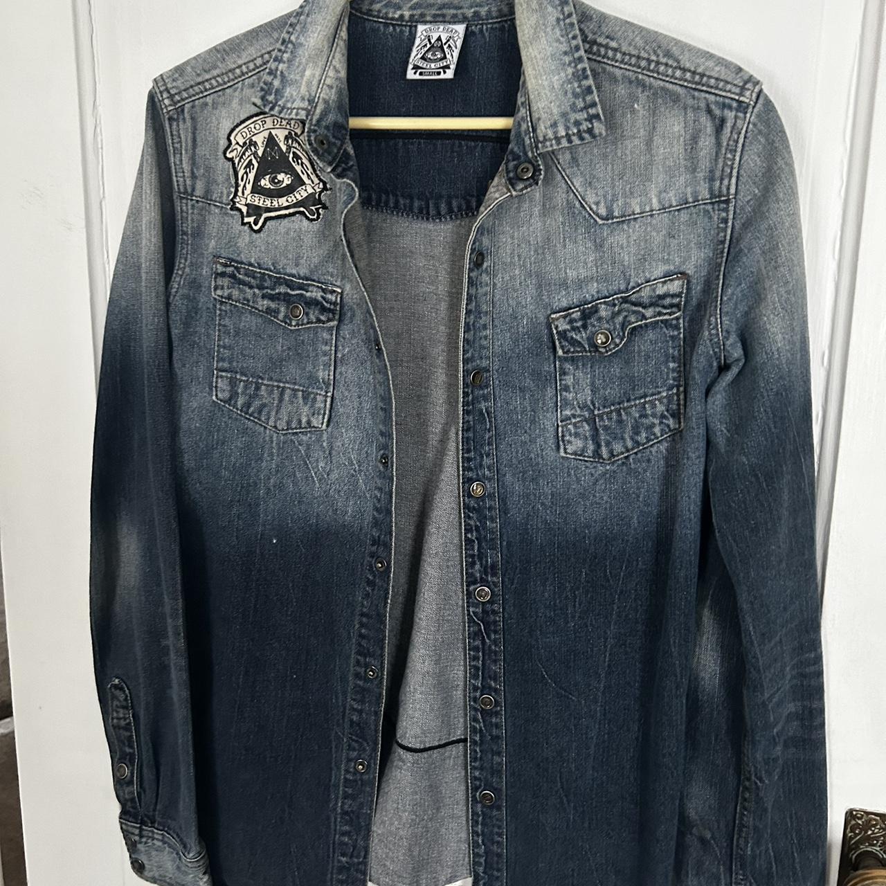 Very Rare Drop Dead Steel City Denim Jacket - Depop