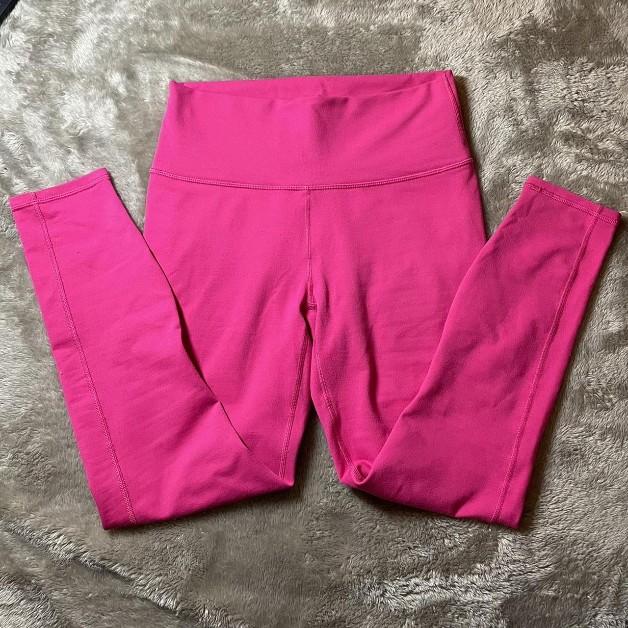 Fabletics hot pink power hold leggings size small - Depop