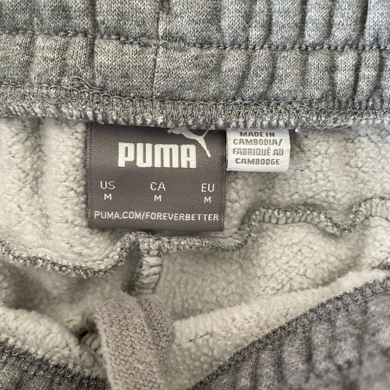 Puma grey jogger sweatpants size medium - Depop