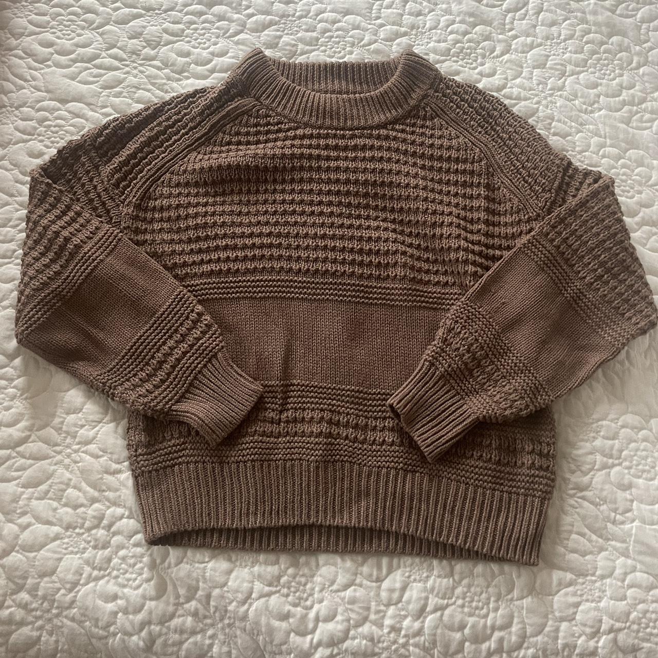 Brown Cropped Sweater! so adorable, only worn a... - Depop