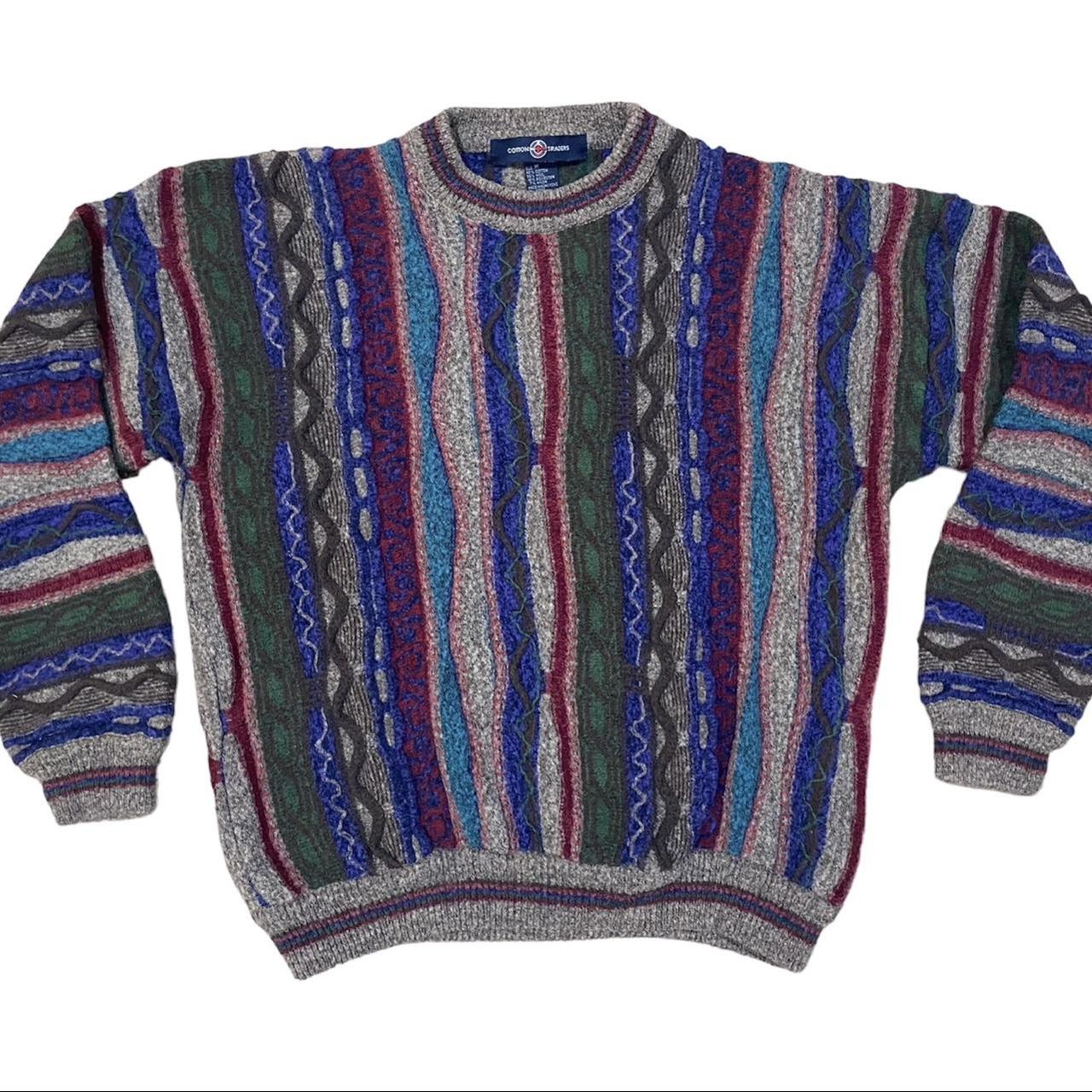 Vintage Cotton Traders 3D Textured Sweater Coogi... - Depop
