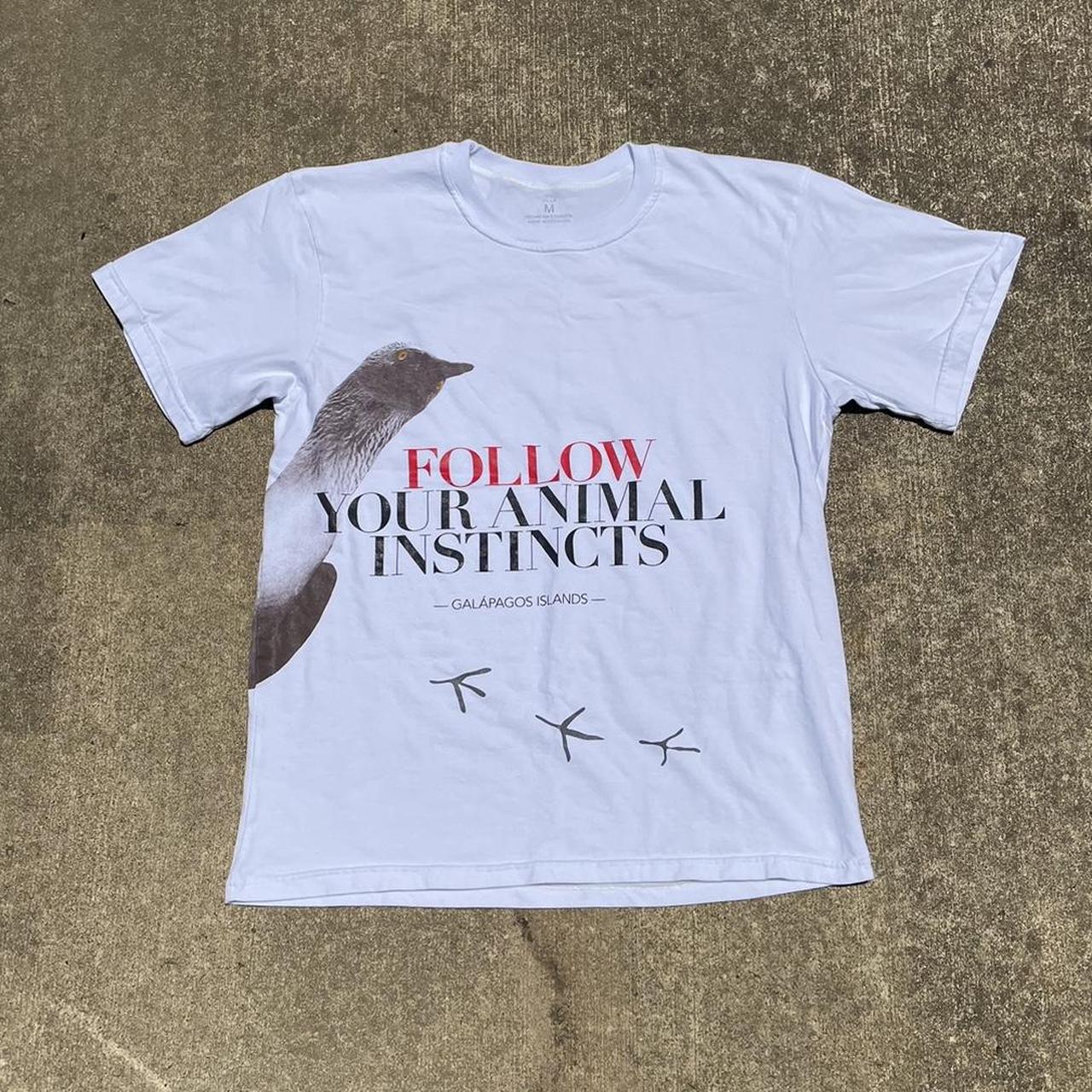 Flawless Animal graphic T Color: WHITE Size: M - Depop