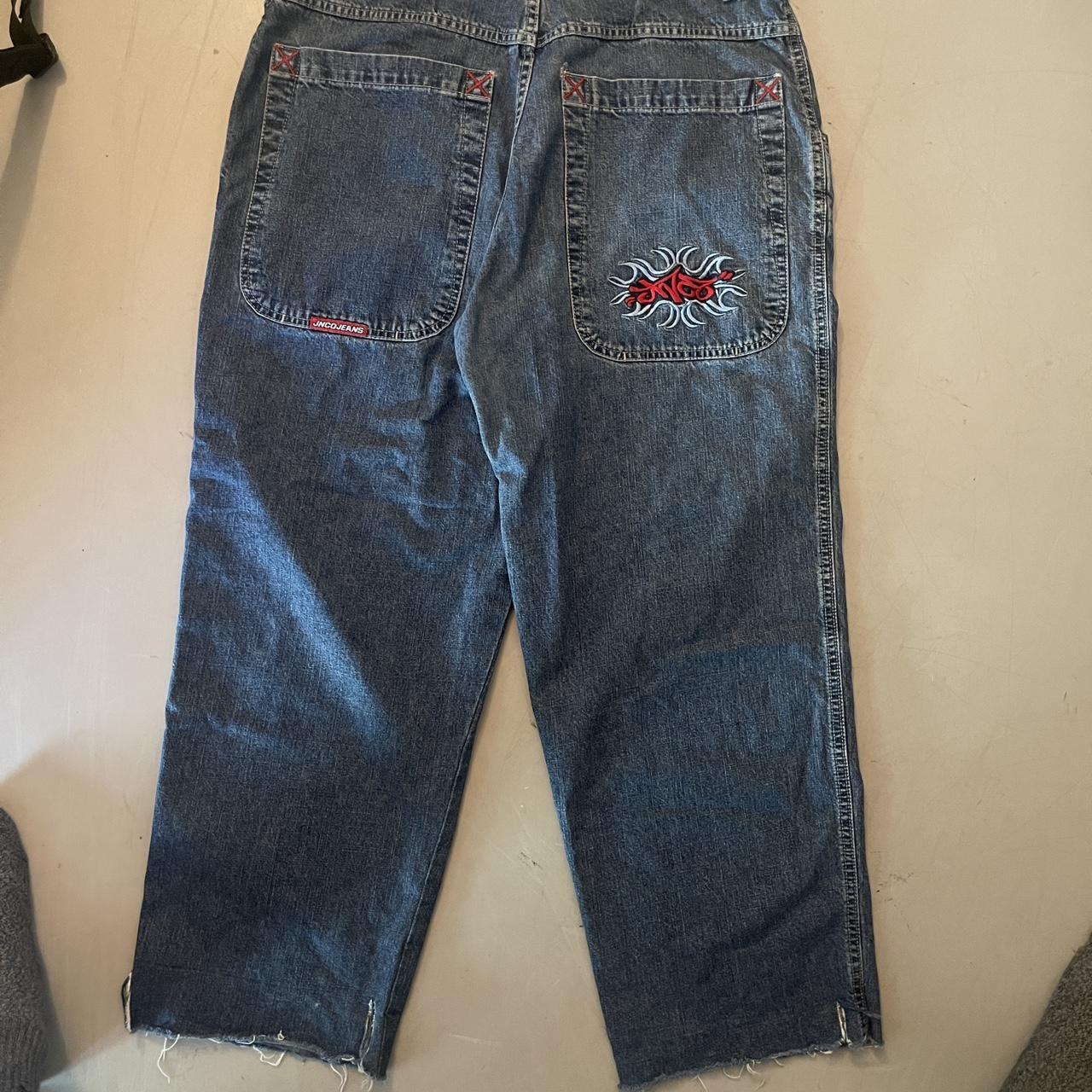 JNCO jeans with back pocket embroidery I payed 220... - Depop