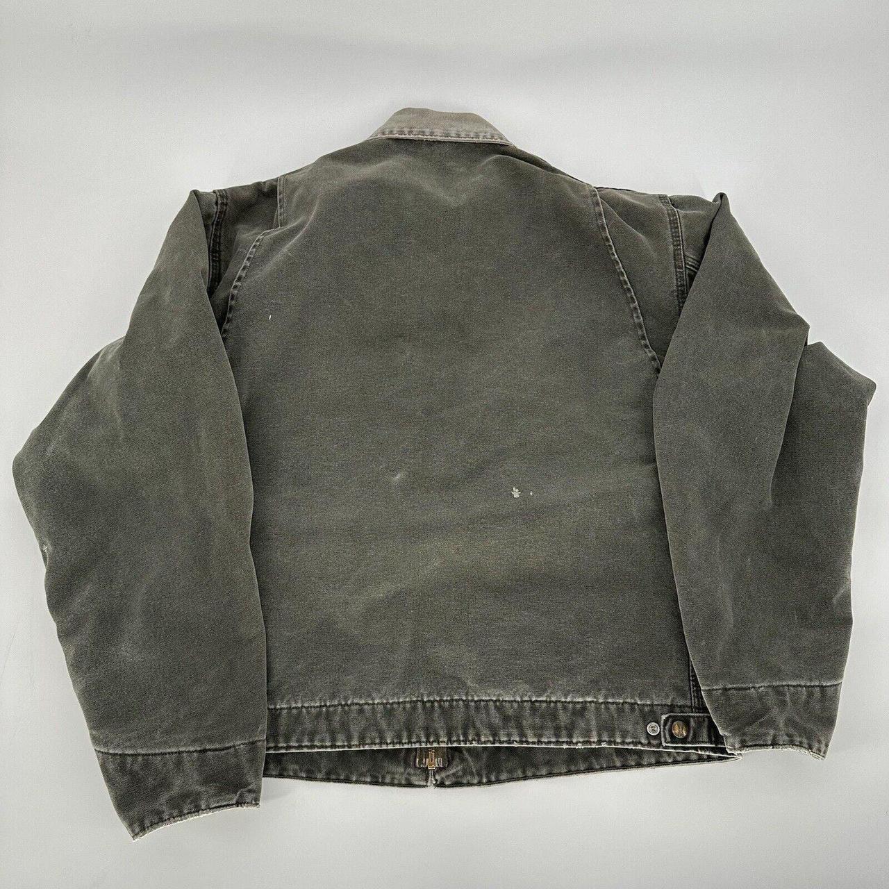 Vintage Carhartt Detroit Jacket J97 MOSS Green... - Depop