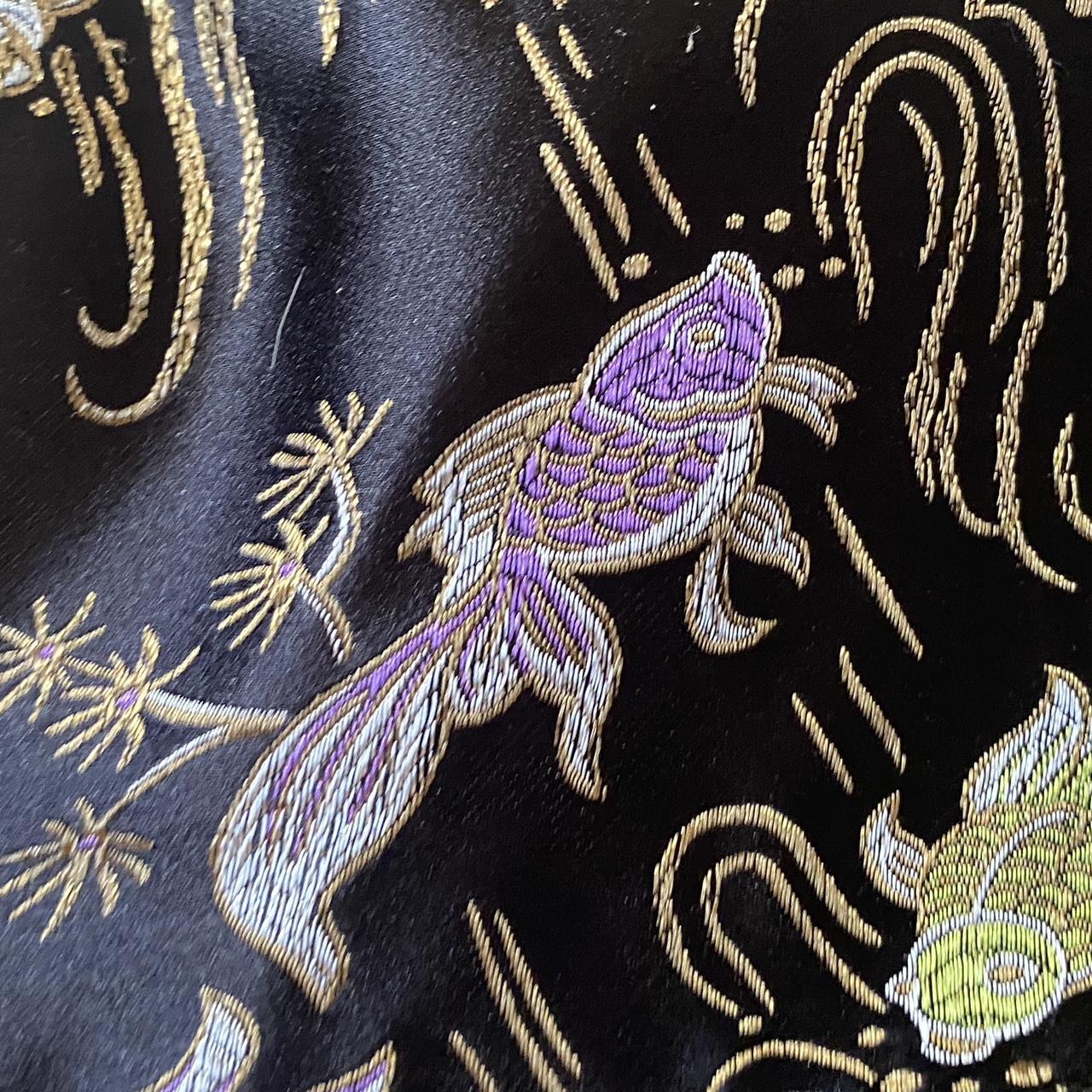 Urban outfitters silk fish mini dress, large v-neck,... - Depop