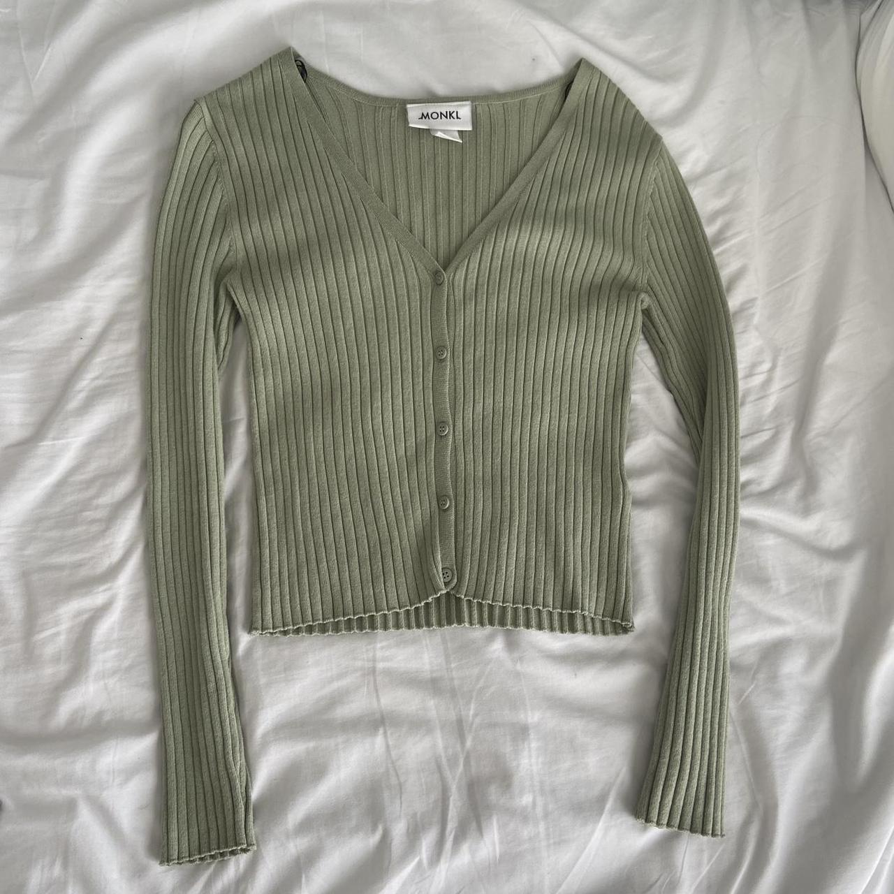 green monki button up long sleeve top - Depop