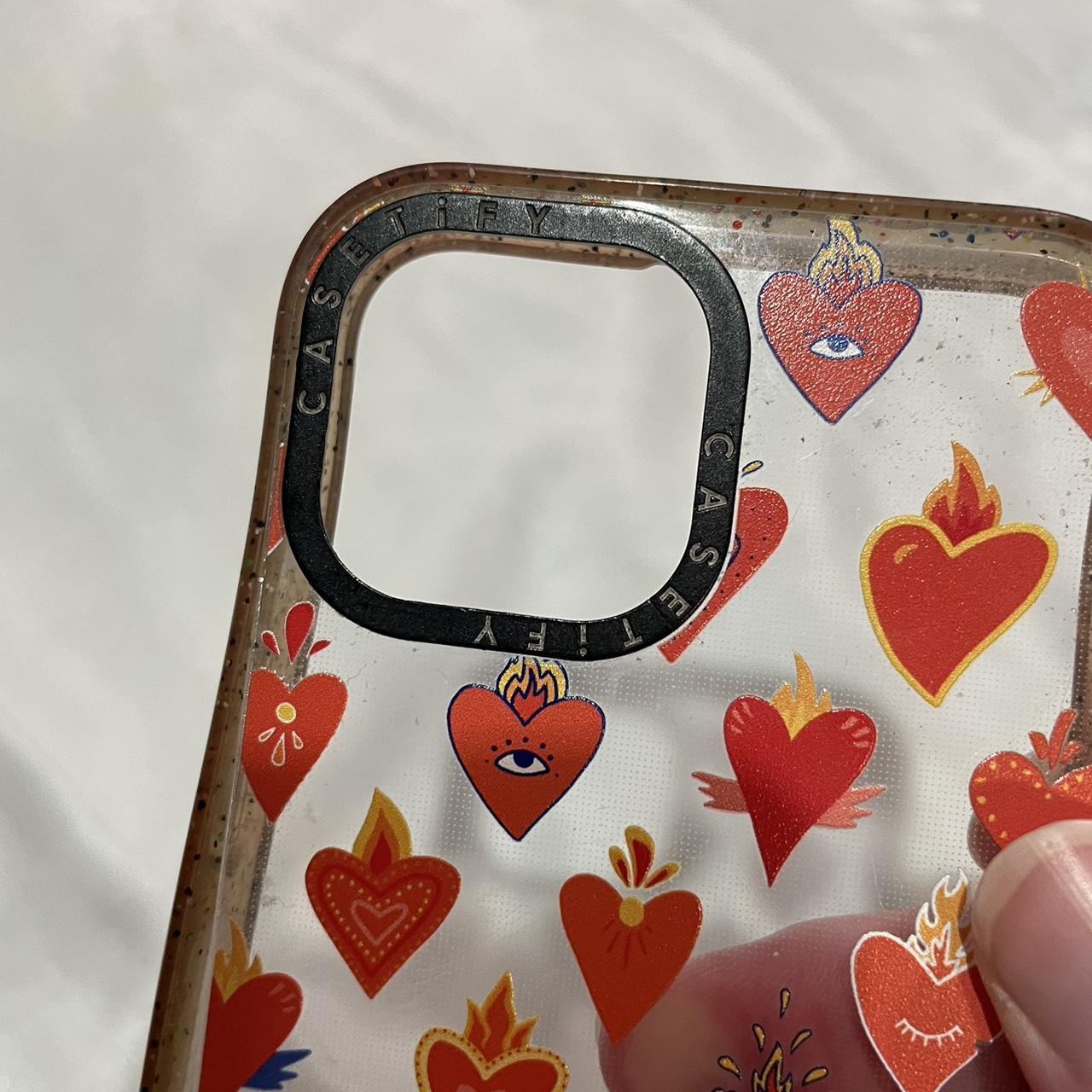CASETIFY clear heart phone case for iphone 12... | Depop