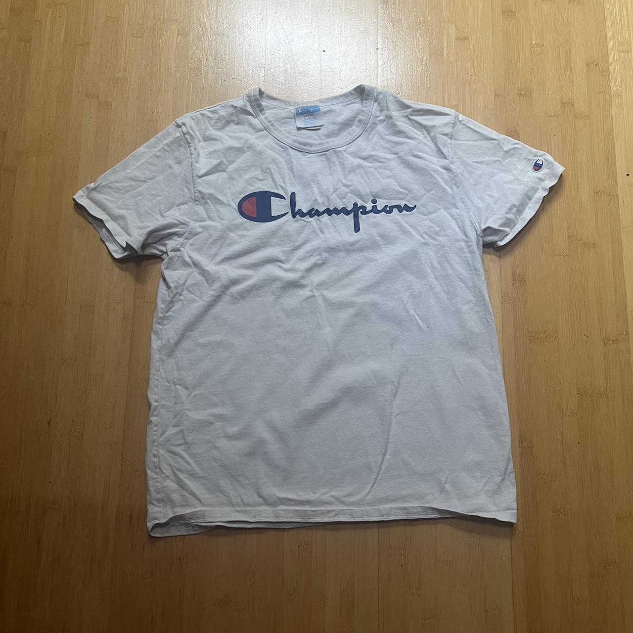 Champion chest logo shirt - Depop