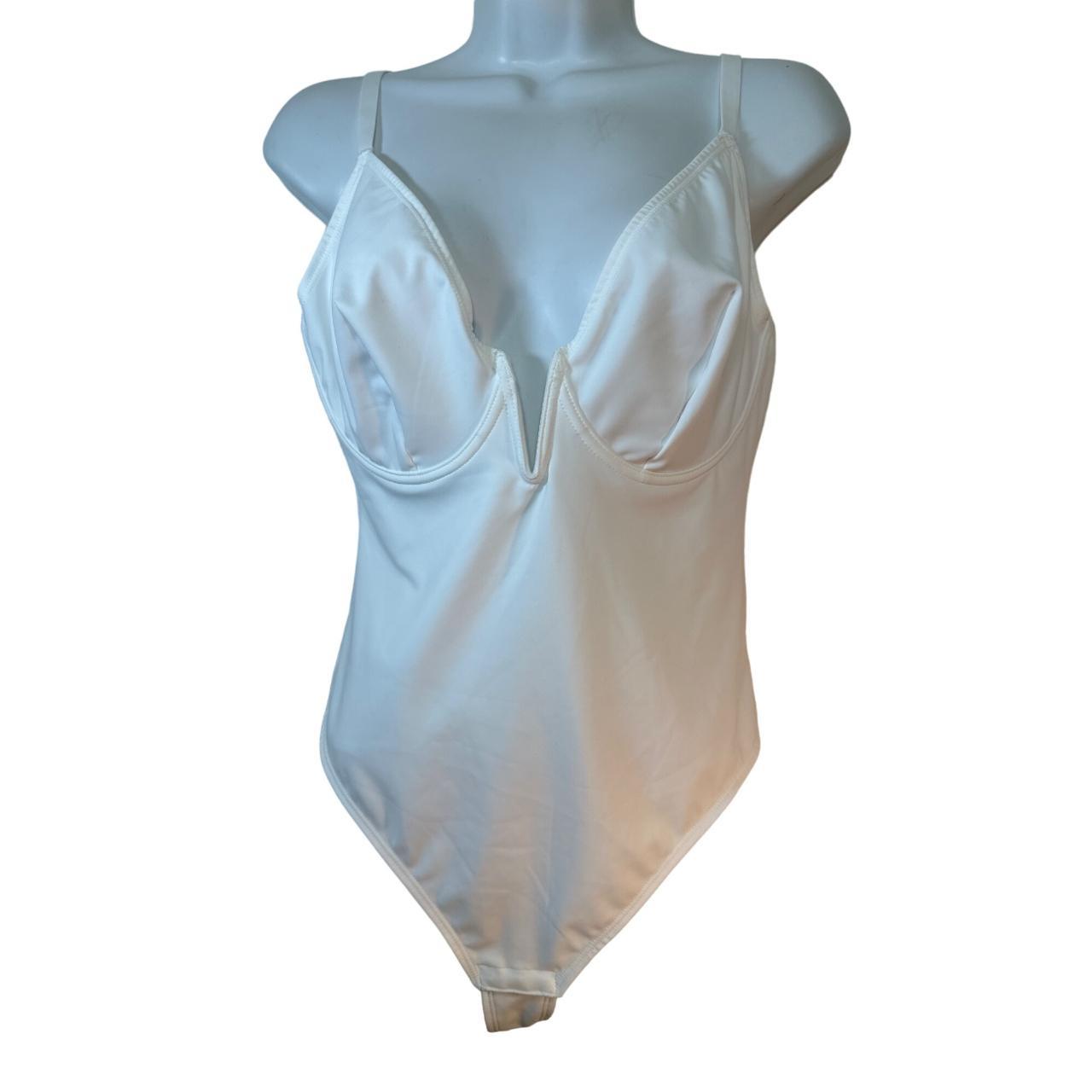 The Shapewear Bodysuit Deep V-Neck Low-Back... - Depop