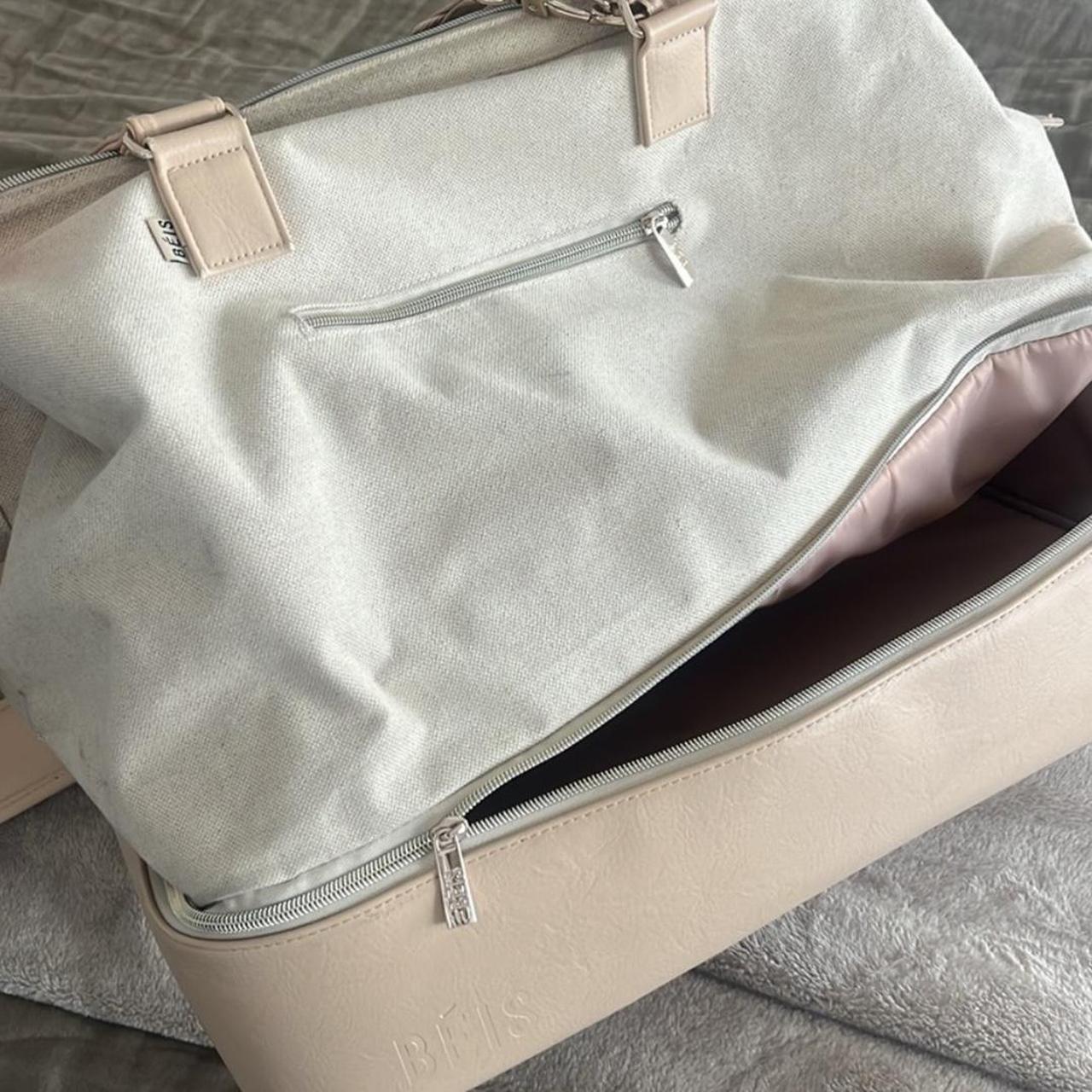 BEIS Weekender Bag in Beige Canvas. Gently Used.... | Depop