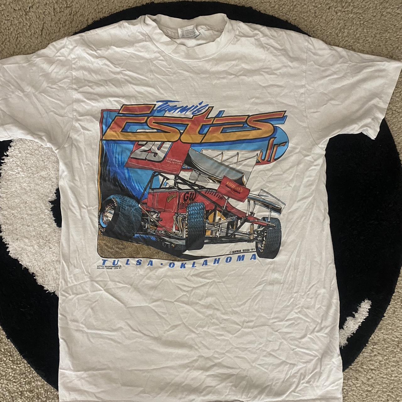 VINTAGE RACING SHIRT SINGLE STITCH SIZE L DATED... | Depop