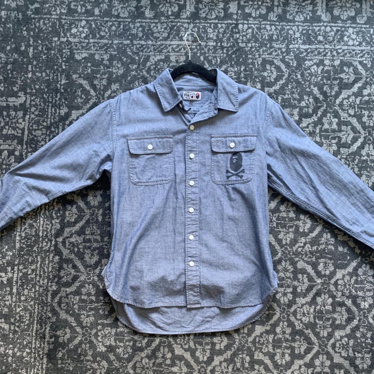 Bape Pirate store button up Size Medium, fits as a... - Depop