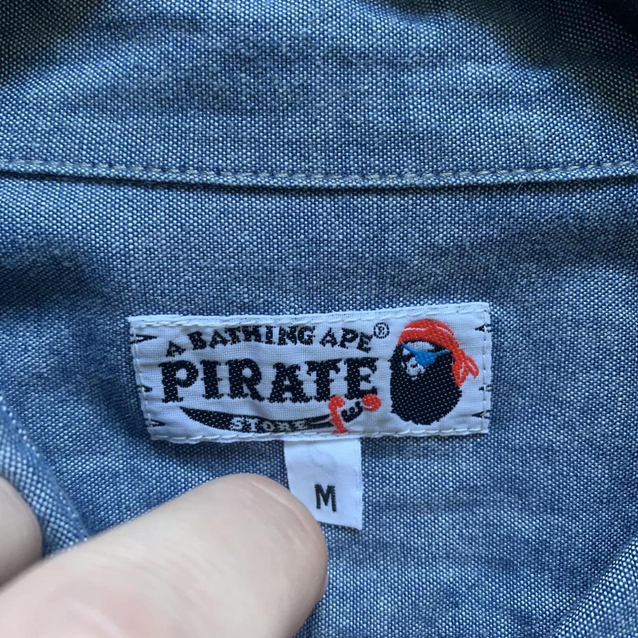 Bape Pirate store button up Size Medium, fits as a... - Depop