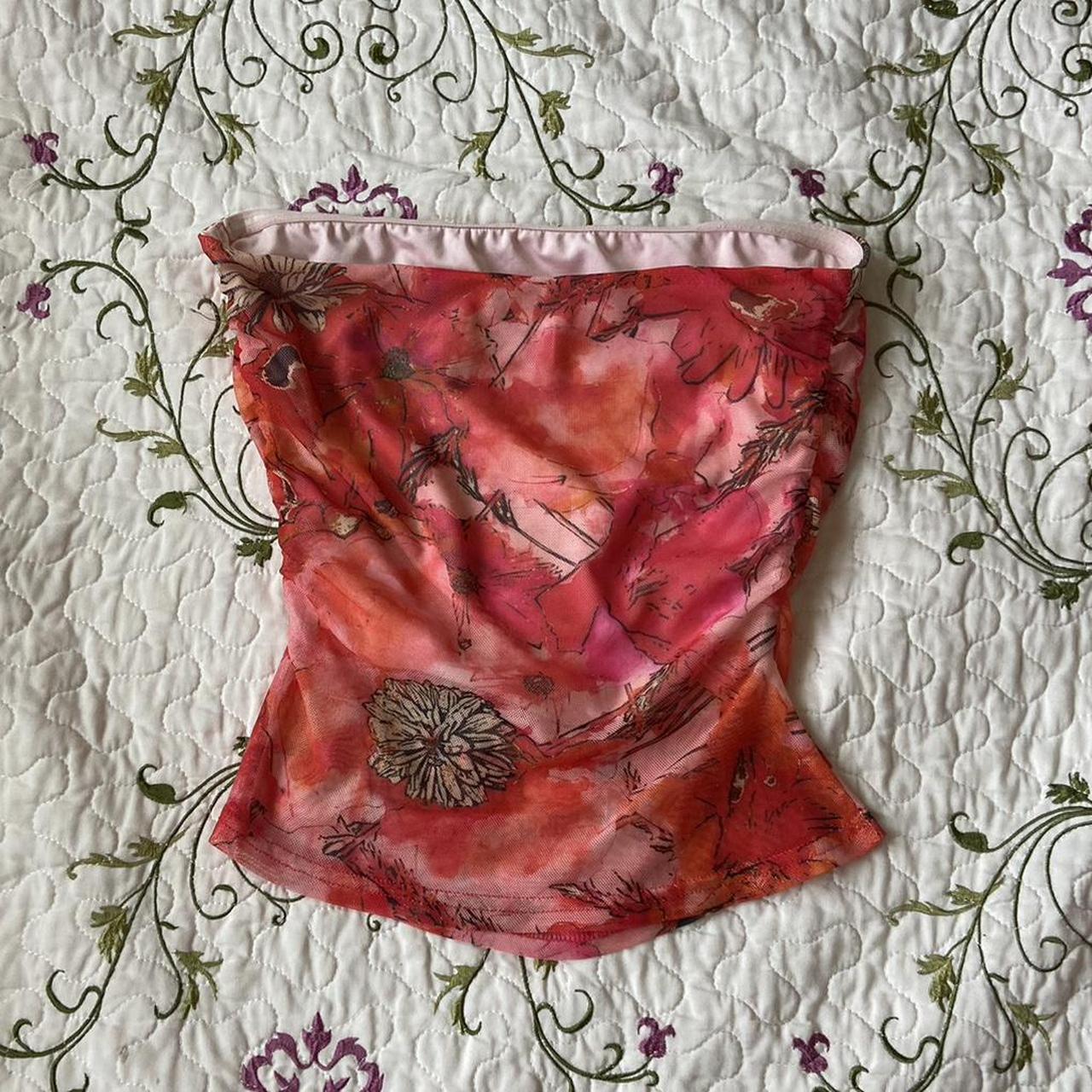 Mesh tiger mist tube top Only worn once or twice - Depop