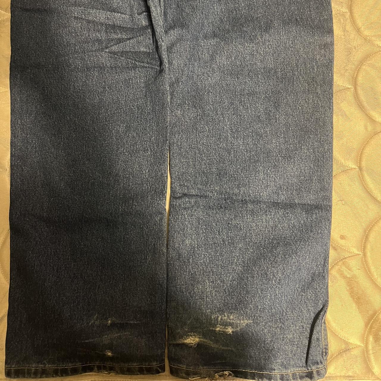 Crazy baggy workwear dickies double knee jeans (feel... - Depop