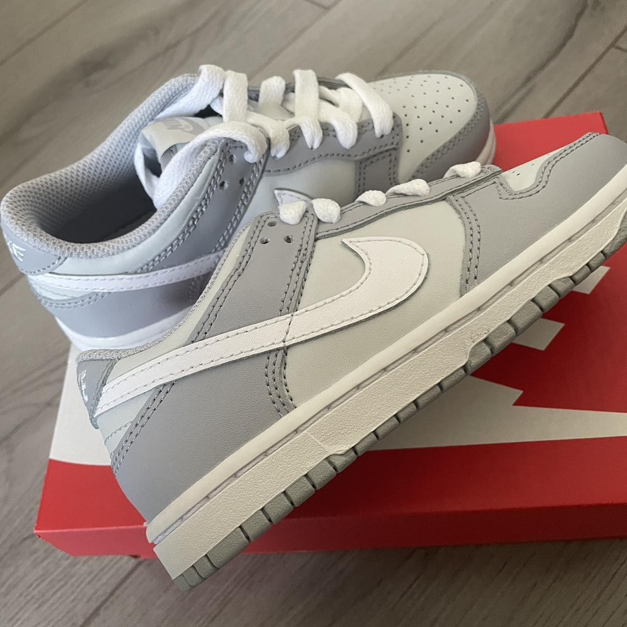 Nike Grey and White Trainers | Depop