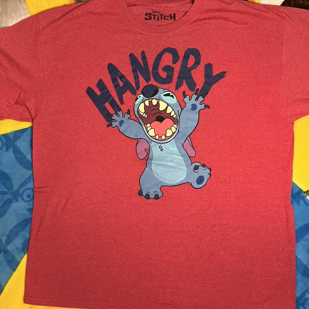 DISNEY Men’s Lilo & Stitch Stitch Red “Hangry”... | Depop