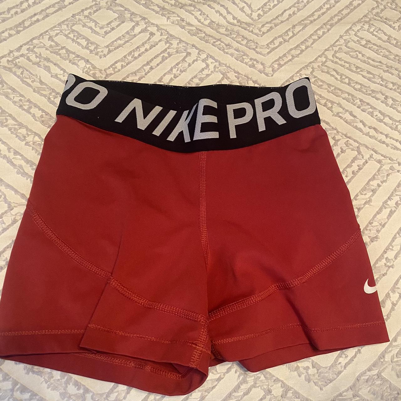 Nike Women's Red and Black Shorts | Depop