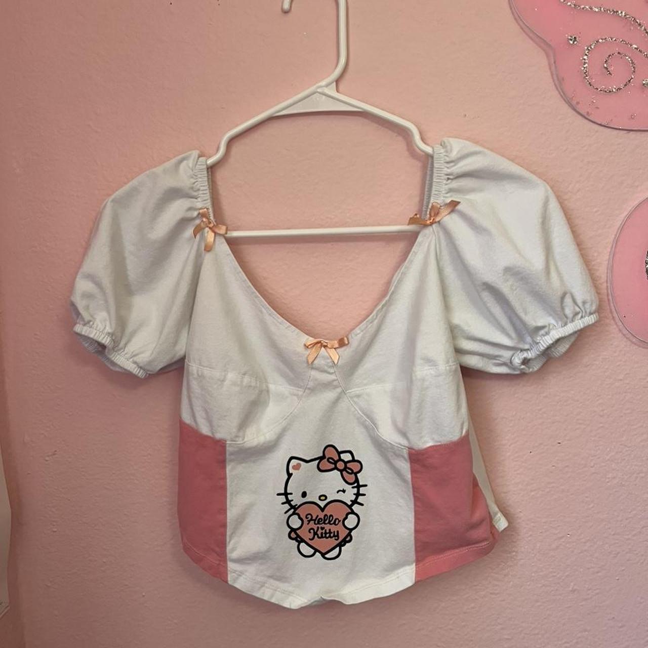 hello kitty blouse with pink bows 🎀 only worn about... - Depop