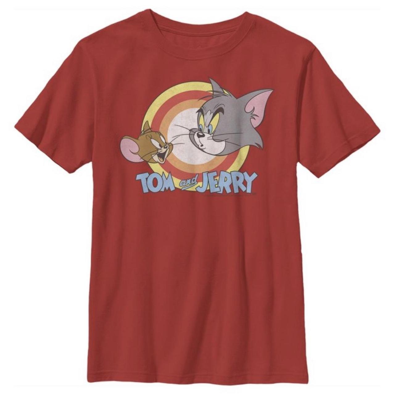 Vintage Tom and Jerry Red T-shirt Size Small Mens’s... - Depop