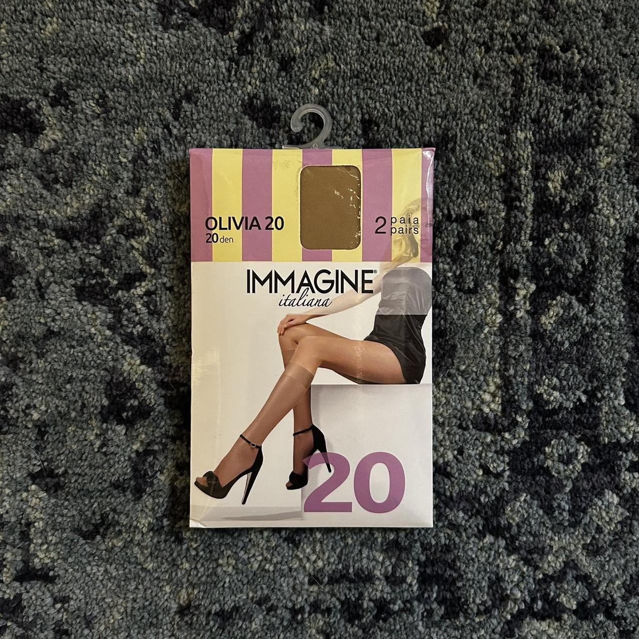 2 pairs OLIVIA 20 PANTYHOSE opaque tan skin colored... - Depop