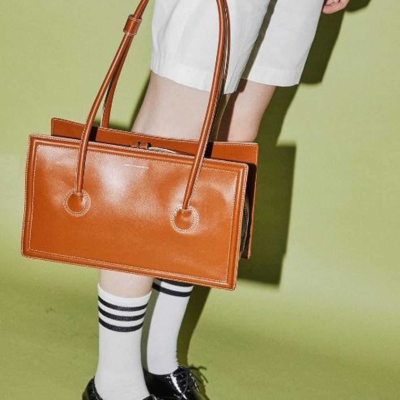 Marge Sherwood Tan Medium Boston Bag - lightly worn... - Depop