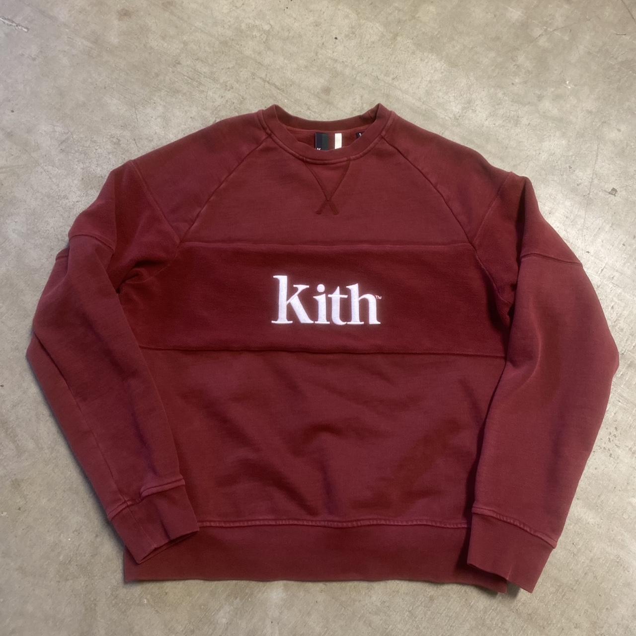 Kith Men's Burgundy Sweatshirt | Depop