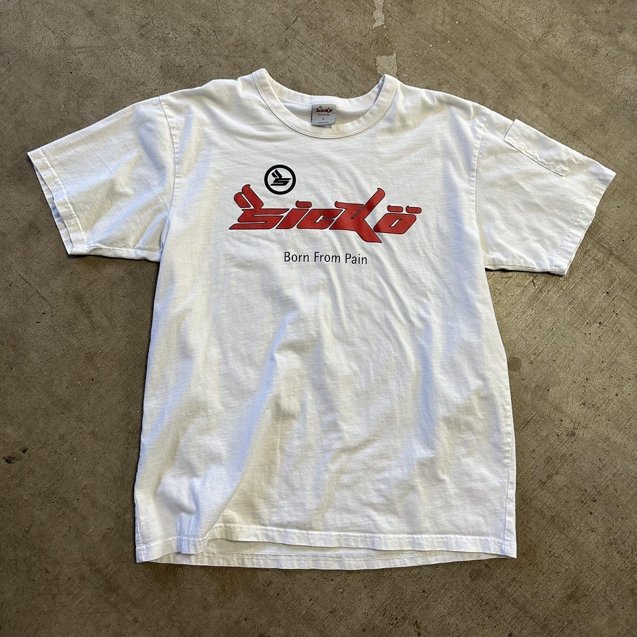 Sicko born from pain tee Pretty much brand new ,... - Depop