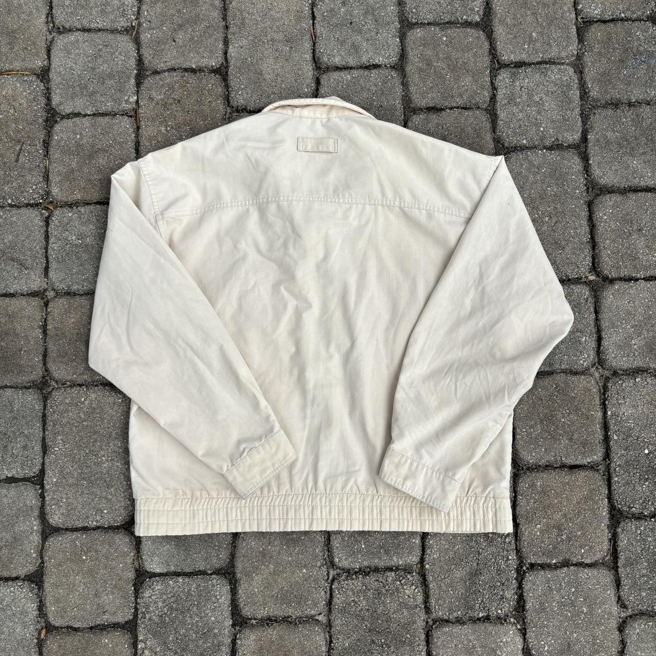 Cream Bomber jacket, Size Large. Made in Korean - Depop