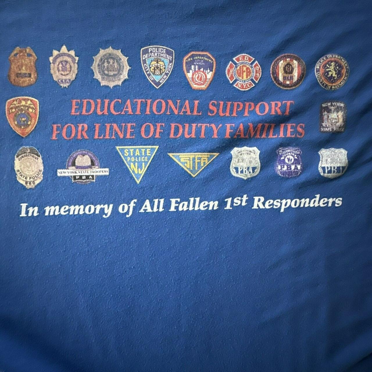 Team Silver Shield Foundation T Shirt Size L Police... - Depop