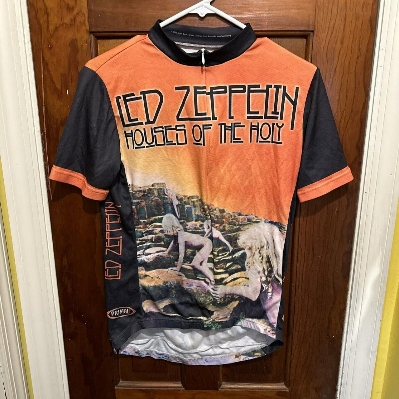 This Led Zeppelin Houses of the Holy biking jersey... - Depop