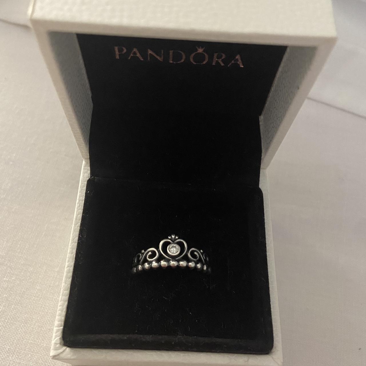 Silver tiara pandora ring In perfect condition Size... - Depop