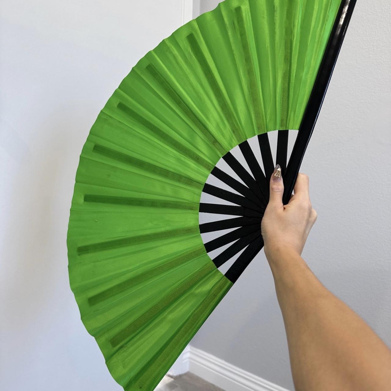 GREEN CLACK FAN Super big green clack fan for raves... - Depop