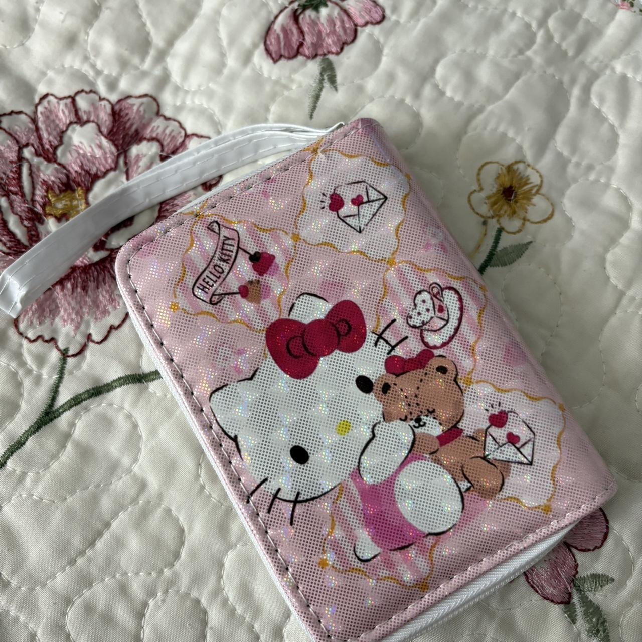 Pink Hello Kitty wallet with cute design #kawaii One... | Depop
